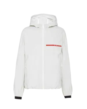 Prada Light Re-Nylon Hooded Jacket - Chalk White | Editorialist